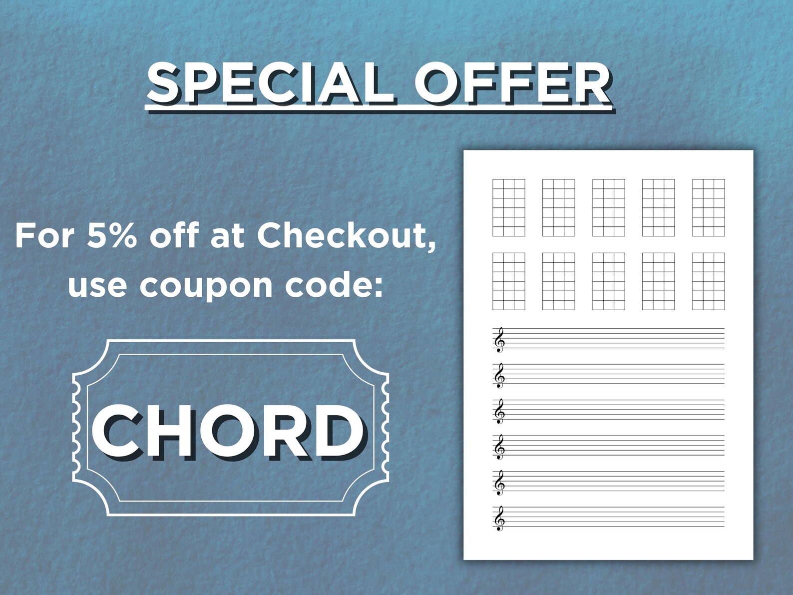 Ukulele & Mandolin Chord Chart With Staff Paper (digital Download) - Etsy