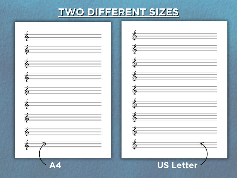 Treble Clef Blank Sheet Music | Treble Clef Printable | Treble Clef ...