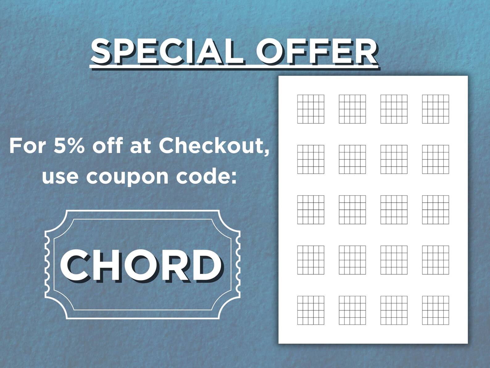 Printable Blank Guitar Chord Boxes Template | A4 & US Letter Sizes ...