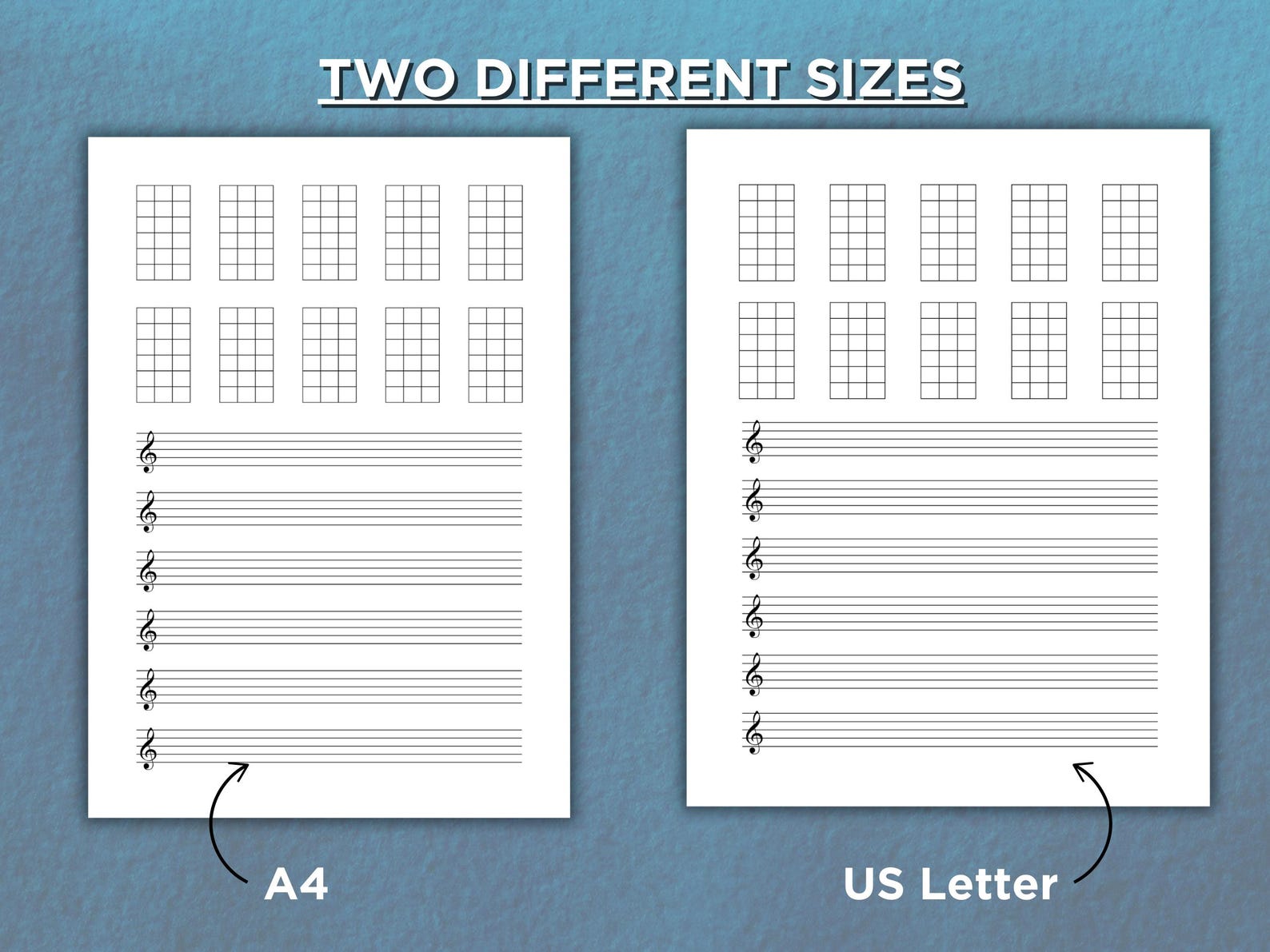 Ukulele & Mandolin Chord Chart With Staff Paper (digital Download) - Etsy