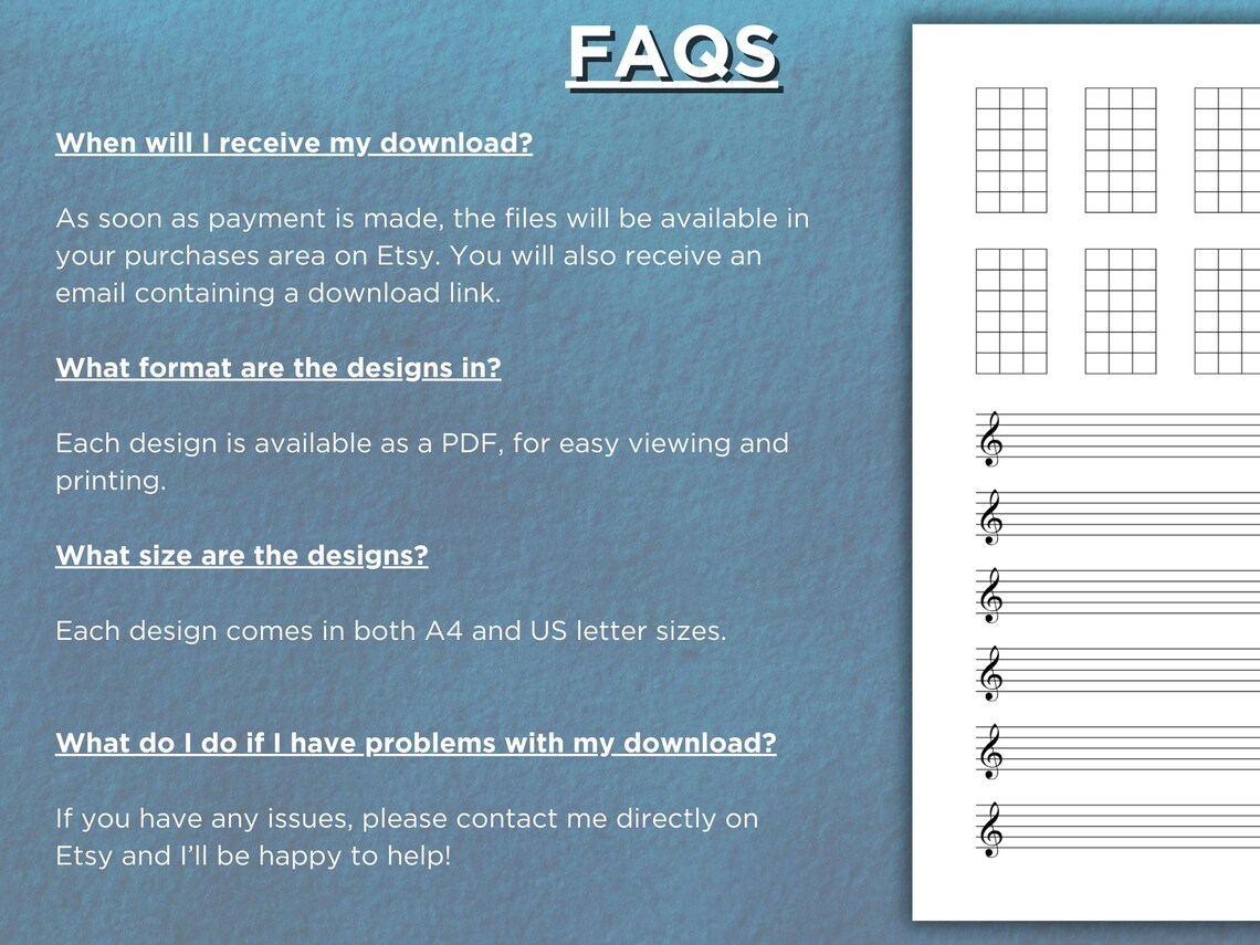 Ukulele & Mandolin Chord Chart With Staff Paper (digital Download) - Etsy