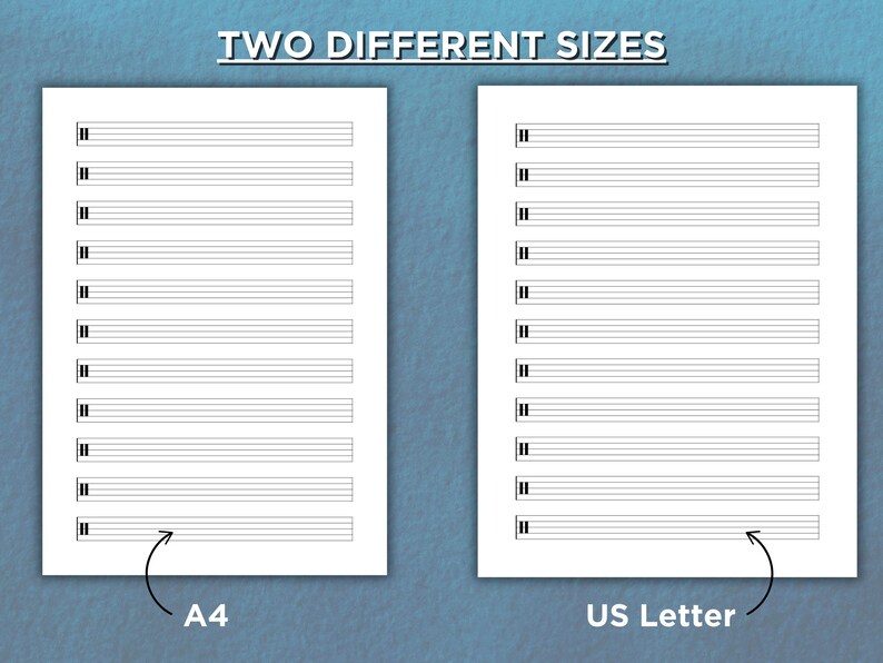 Printable Blank Percussion Sheet Music: Rhythm Notation (A4/US Letter) (PDF) - Etsy