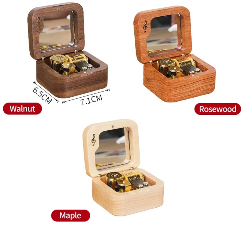 Custom Classical Wooden Glass Engraved Music Themed Box | BTS Music Box ...