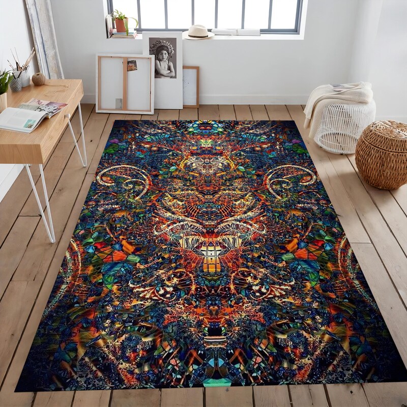 Trippy Rug - Etsy
