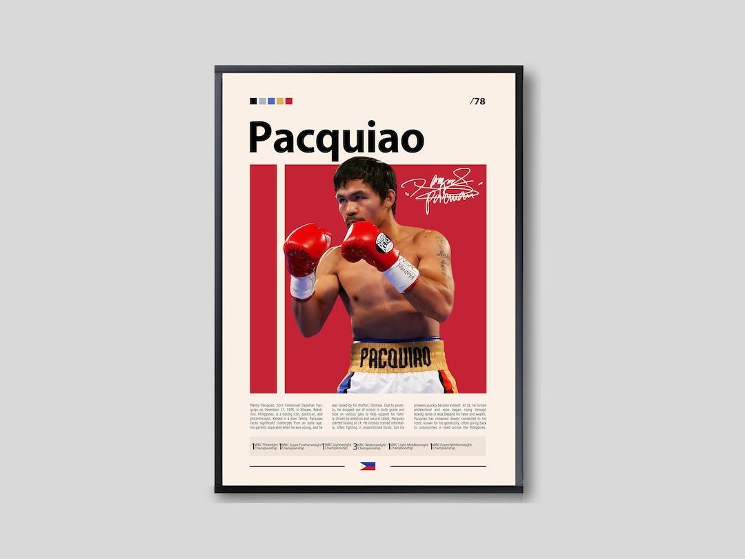 Manny Pacquiao Poster, Philippines, Boxing, Poster - Etsy