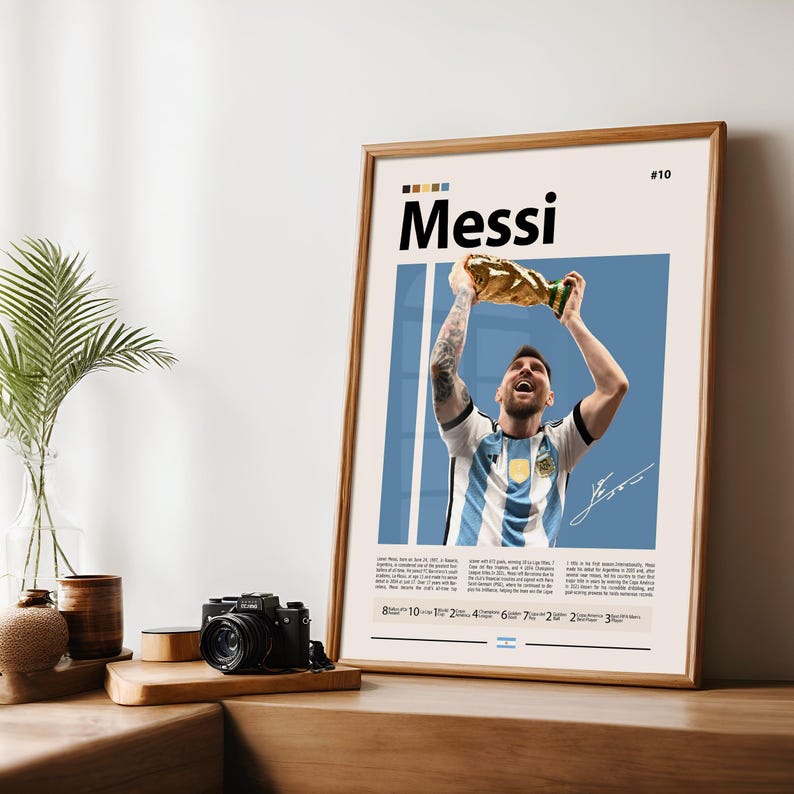 Lionel Messi Poster, Argentina, Inter Miami, Football, Poster - Etsy