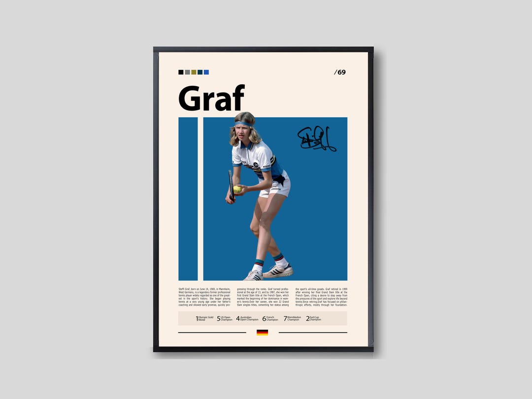 Steffi Graf Poster, Germany, Tennis, Poster - Etsy