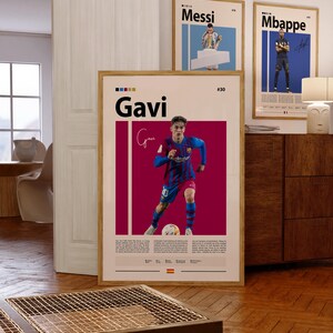 Gavi Poster, Spain, FC Barcelona, Football, Poster - Etsy