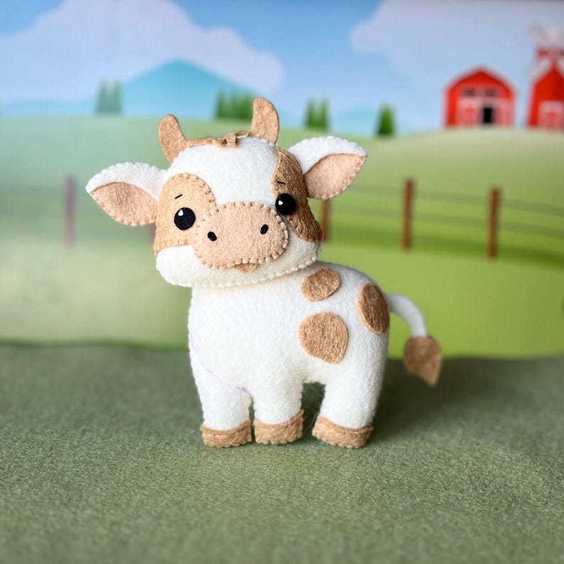 Cow Felt Pattern/ Farmhouse Animals PDF Pattern - Etsy