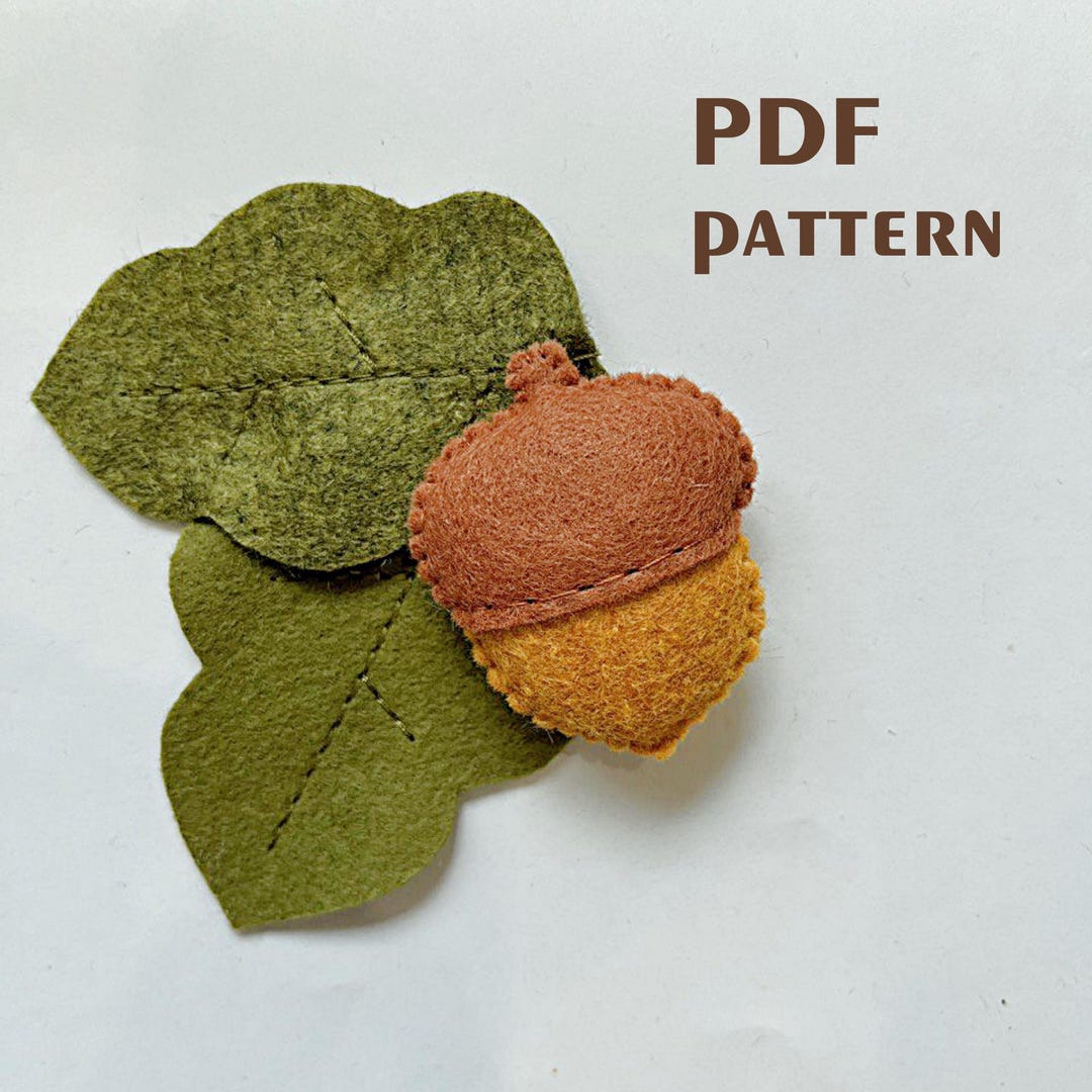 Acorn Felt Pattern PDF/ Animals Pattern - Etsy