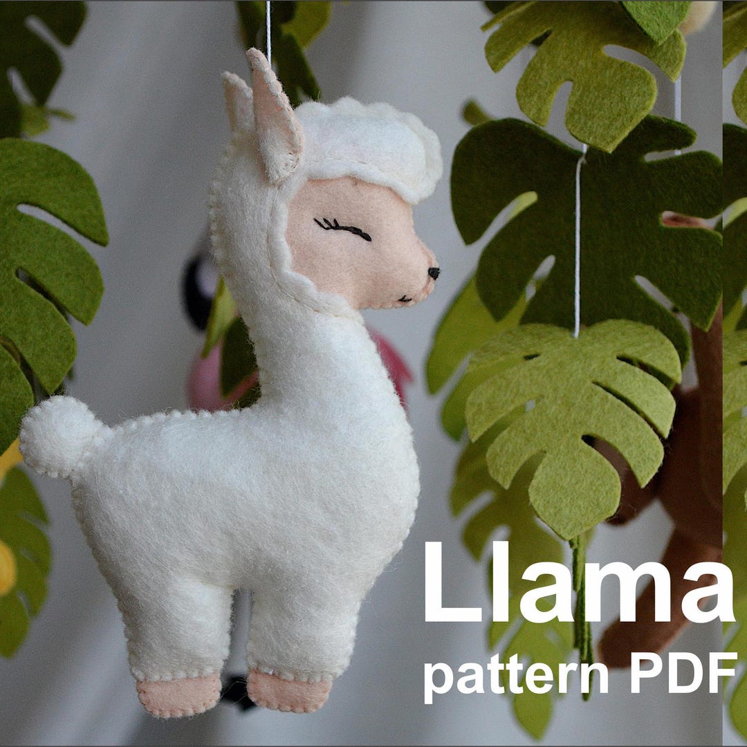 Llama Pattern PDF Felt - Etsy