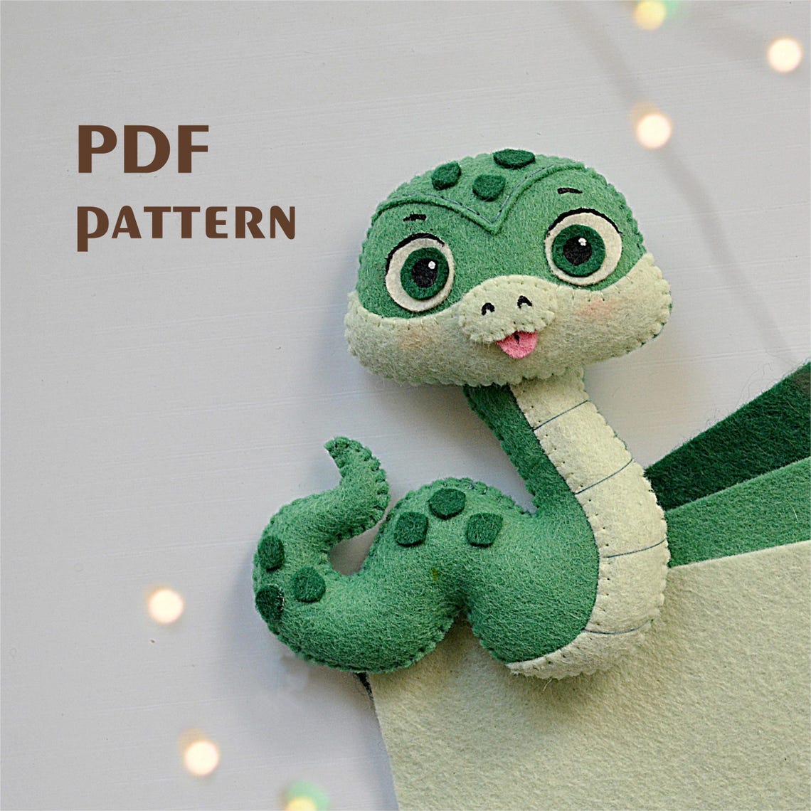 Snake Felt Pattern in PDF Format / Christmas Ornament Felt Pattern ...