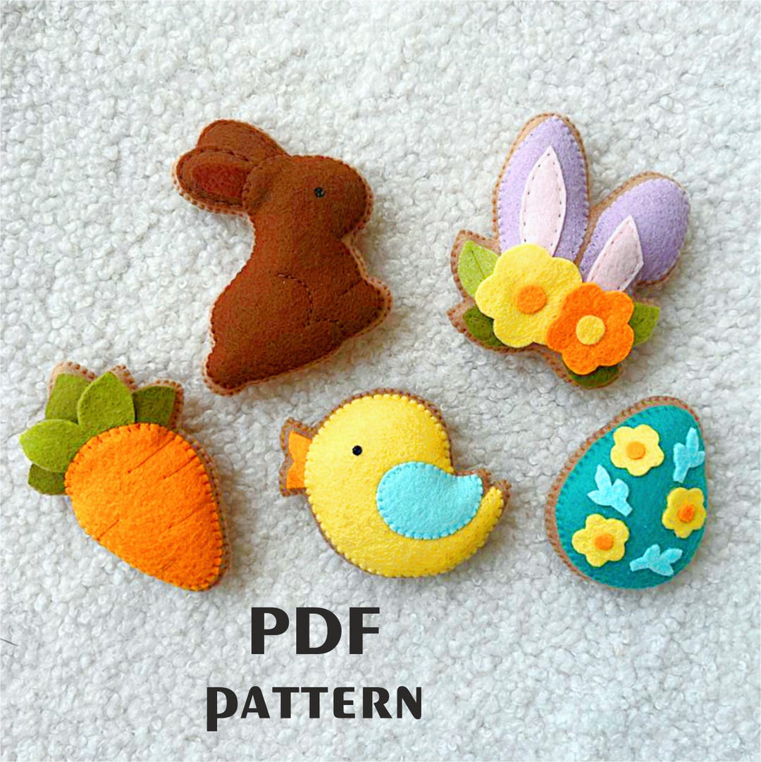 Easter Decor Sewing Pattern Felt PDF - Etsy