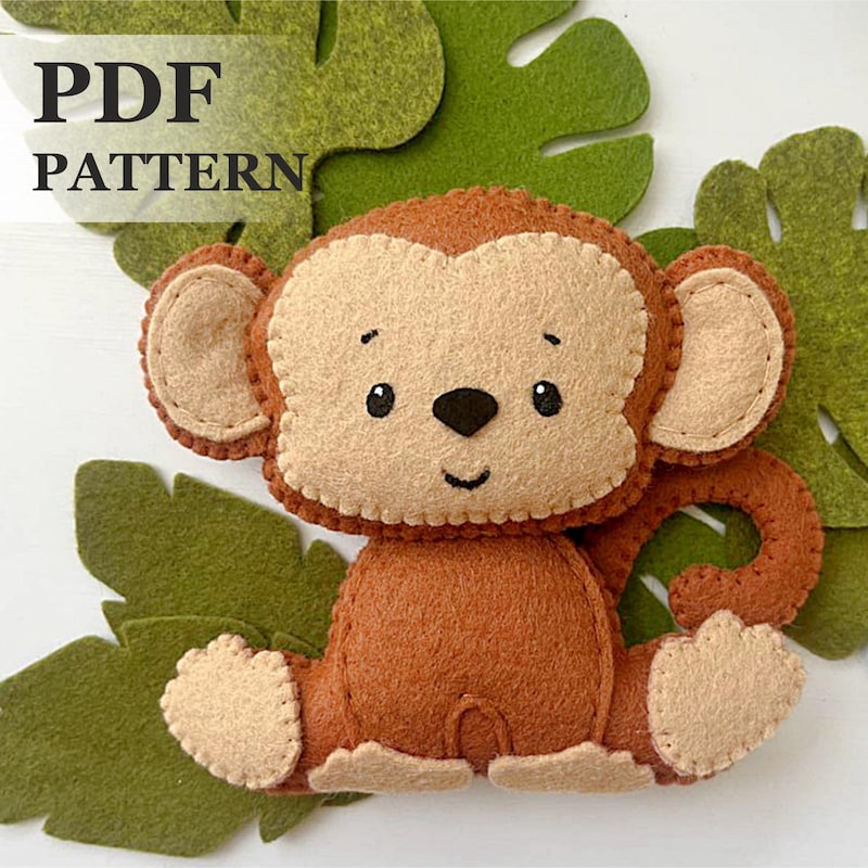 Felt Monkey - Etsy