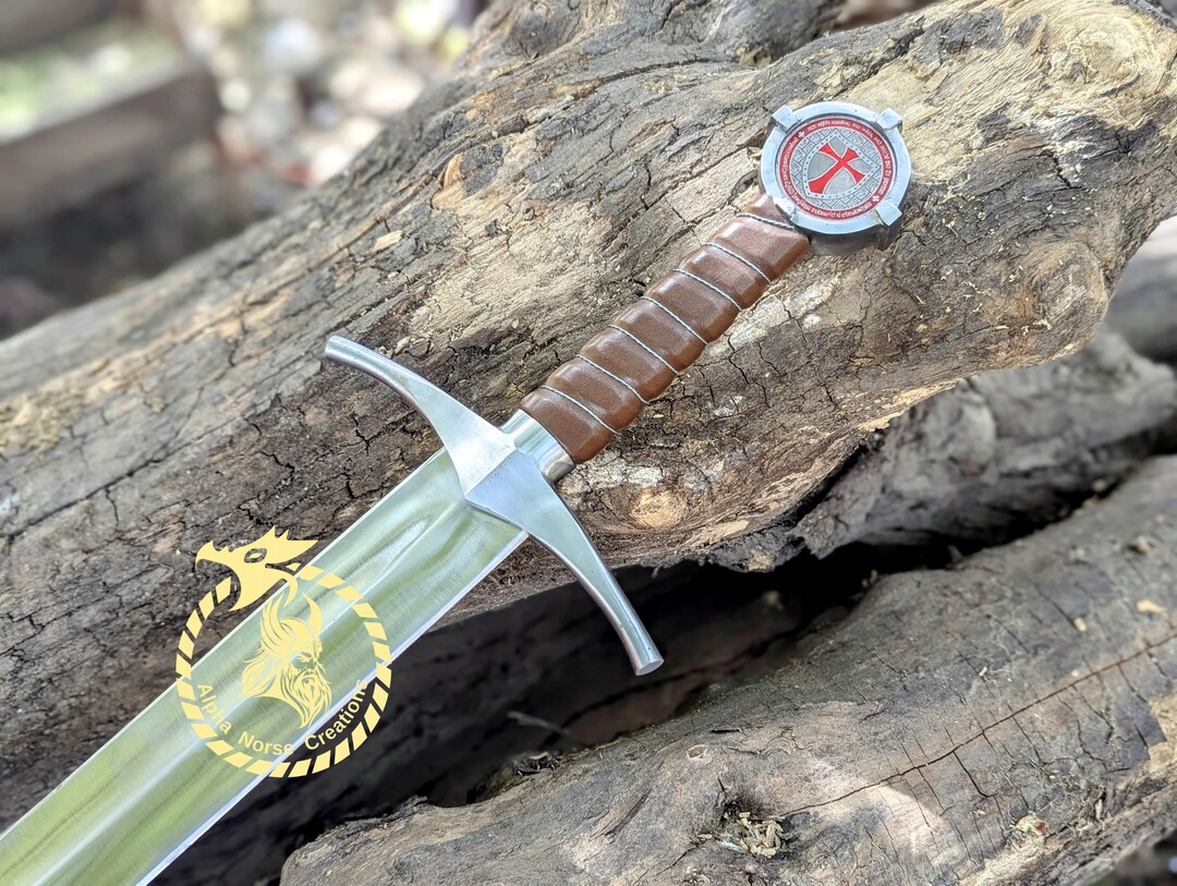 Hand-forged Templar Knight Sword: High Carbon Steel Crusader Replica - Etsy