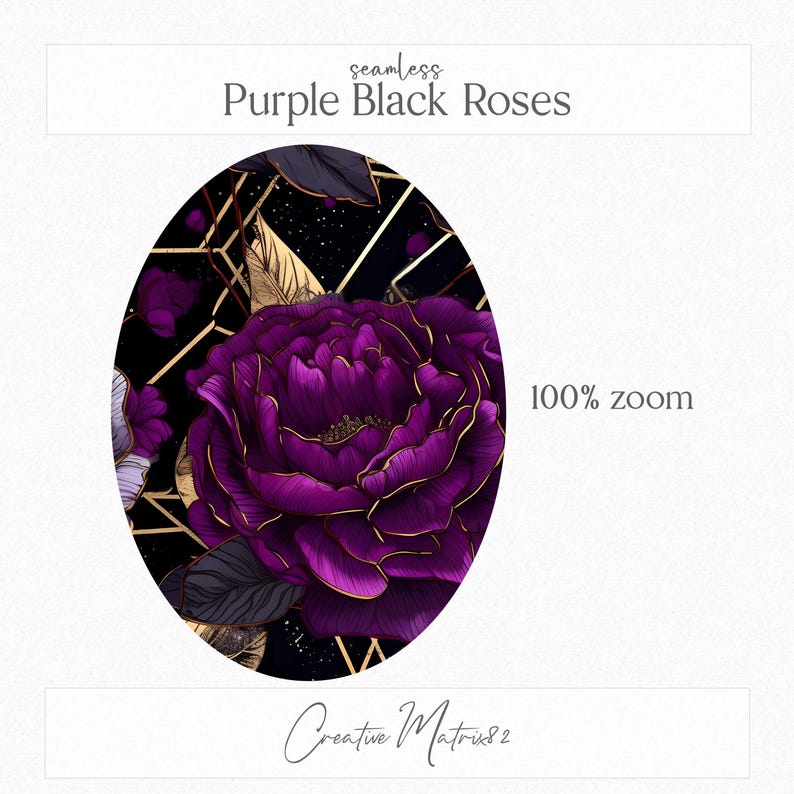 Watercolor Purple Black Roses Digital Paper, Gothic Peony Backgrounds ...