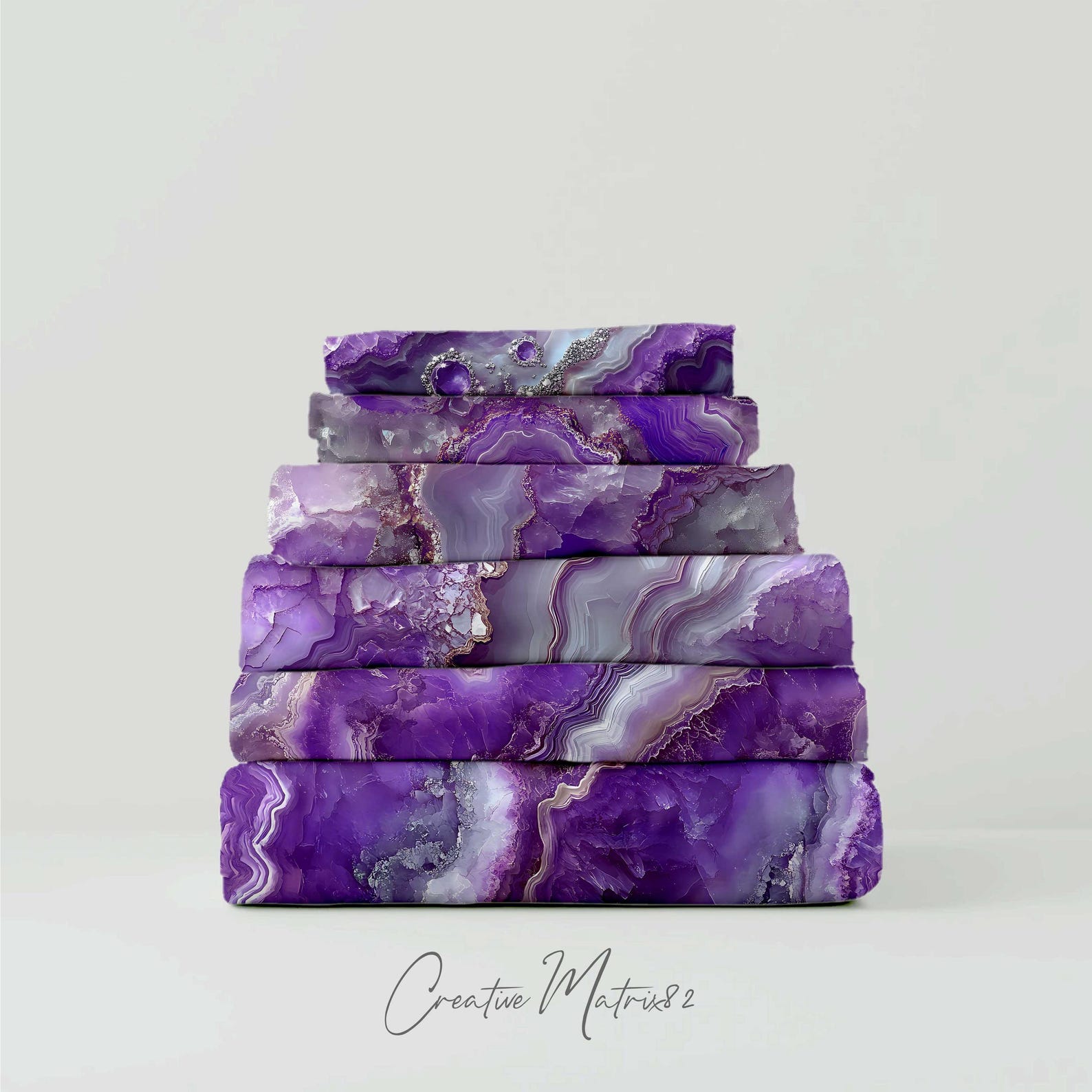 Purple Agate Digital Paper Glamorous Marble Geode Textures Sparkling ...