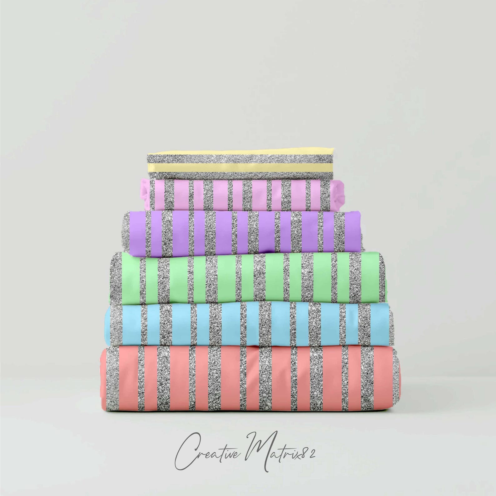 Pastel Backgrounds Silver Glitter Stripes | Seamless Digital Paper ...