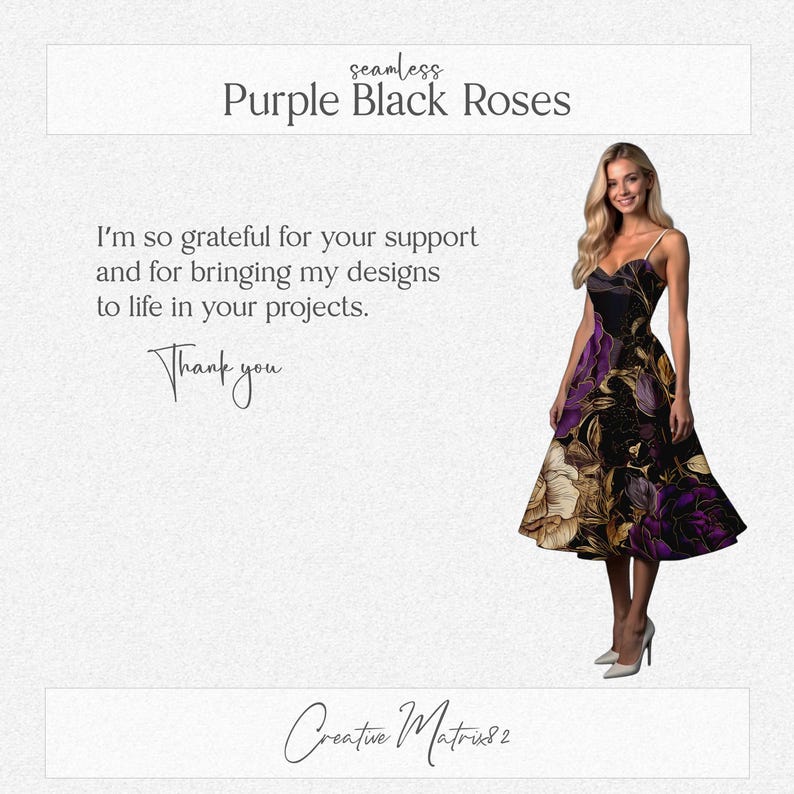 Watercolor Purple Black Roses Digital Paper, Gothic Peony Backgrounds ...