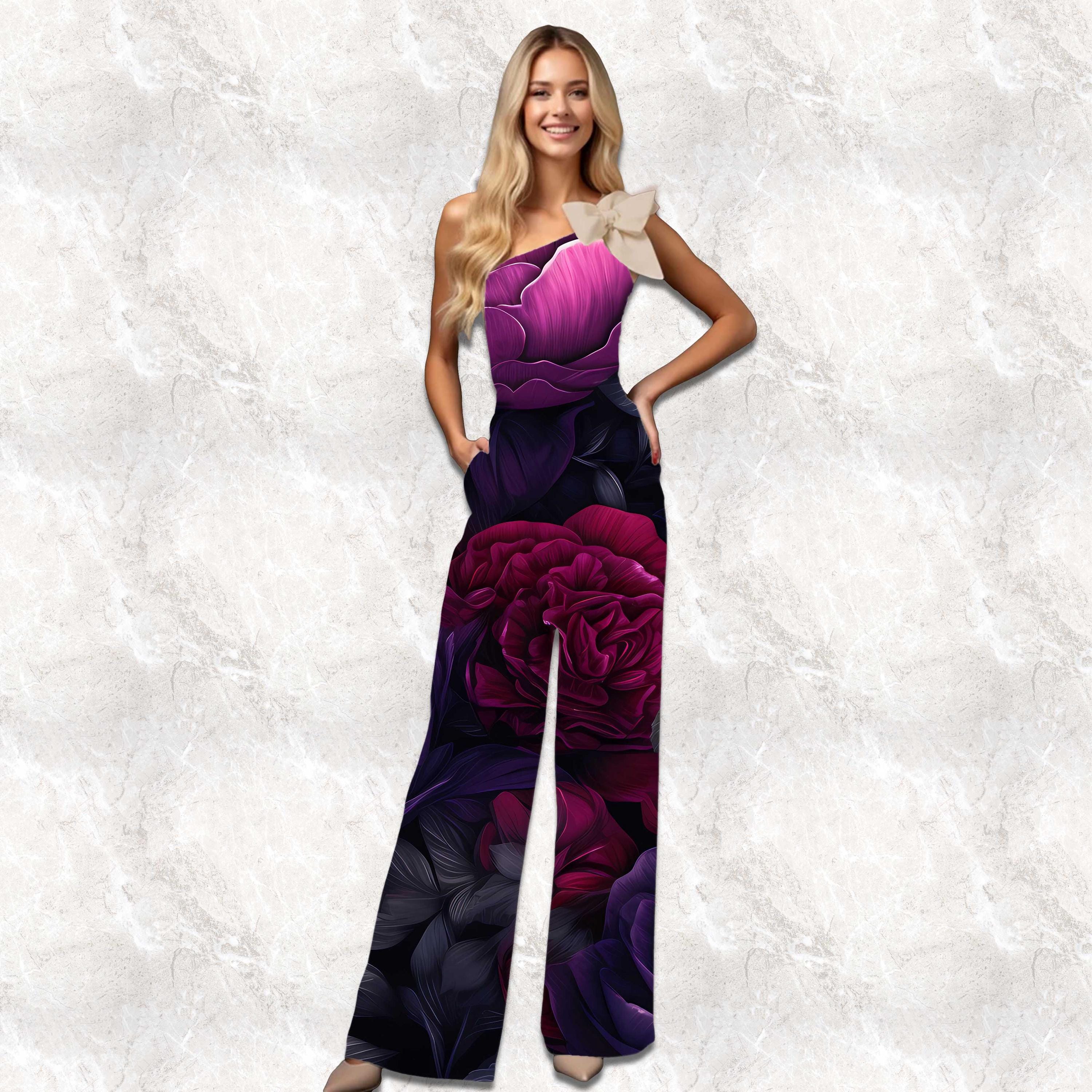 Watercolor Purple Black Roses Digital Paper, Gothic Peony Backgrounds ...