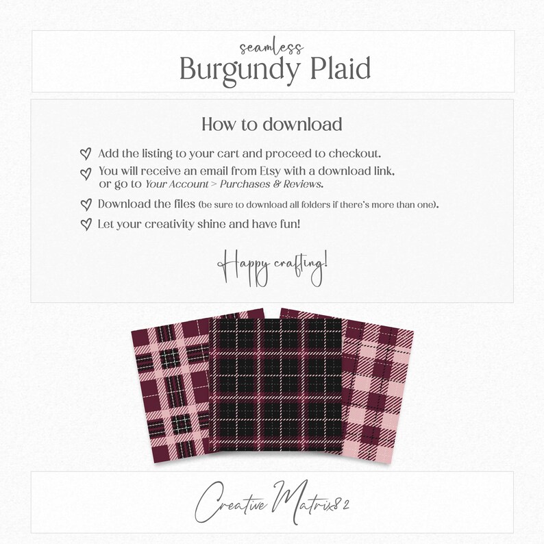 Burgundy Plaid Digital Paper | Tartan Seamless Pattern | Wine Flannel ...