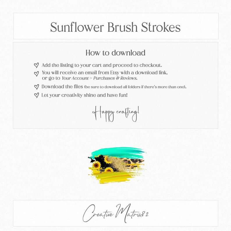 Sunflower Brush Strokes Clipart | Fall Summer Glitter Clip Art ...