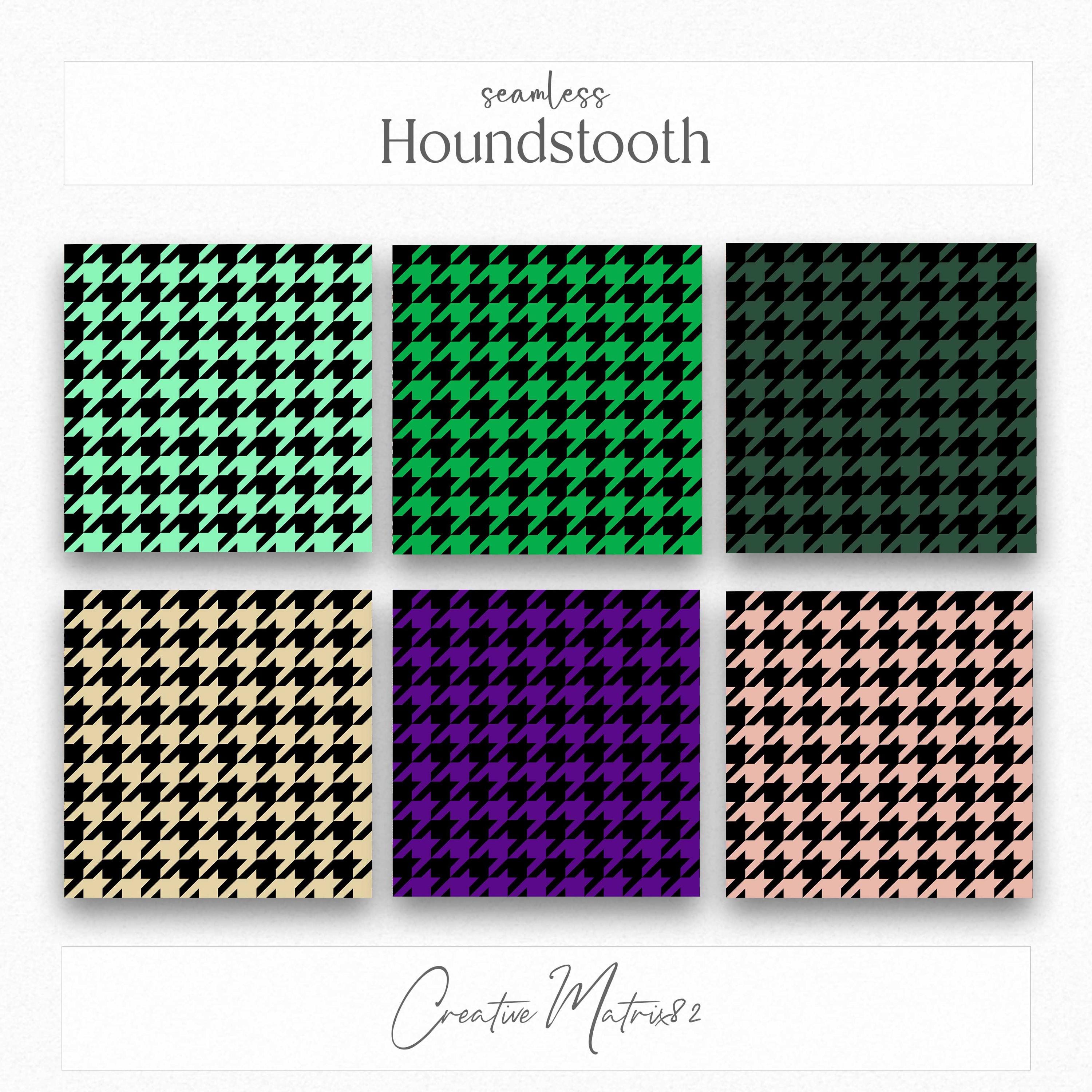 Houndstooth Seamless Patterns Digital Paper – 30 Black Pattern ...