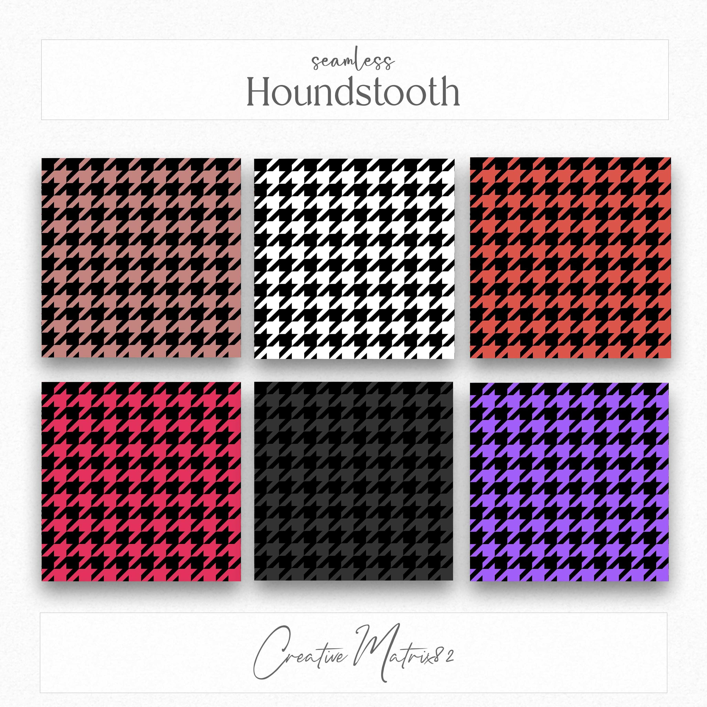 Houndstooth Seamless Patterns Digital Paper – 30 Black Pattern ...