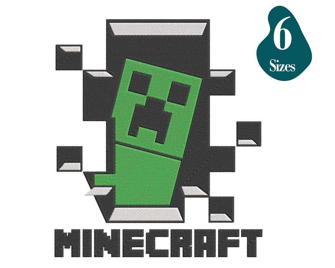 Minecraft Embroidery Design (digital File),6 Sizes, Instant Download - Etsy