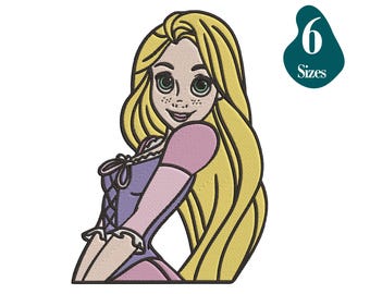 Rapunzel Embroidery Design: Tangled Princess (digital Download) - Etsy