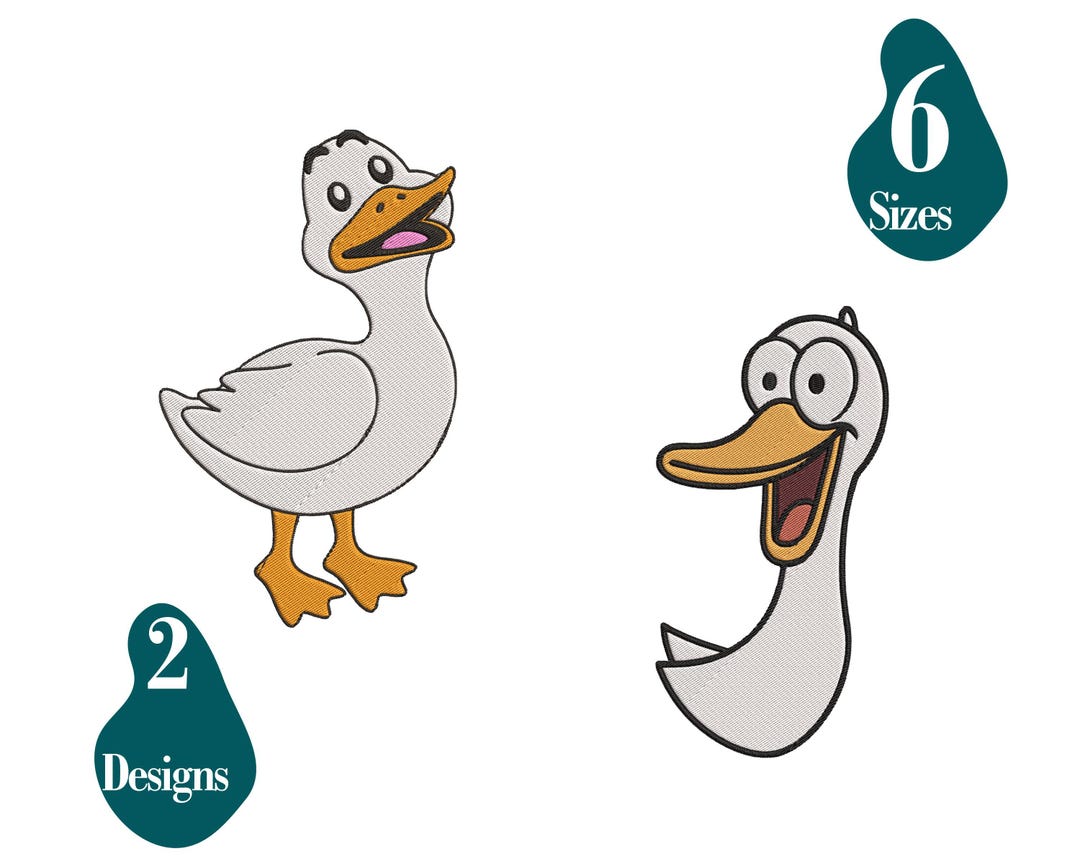 Goose Machine Embroidery Design, 6 Sizes (instant Download) - Etsy