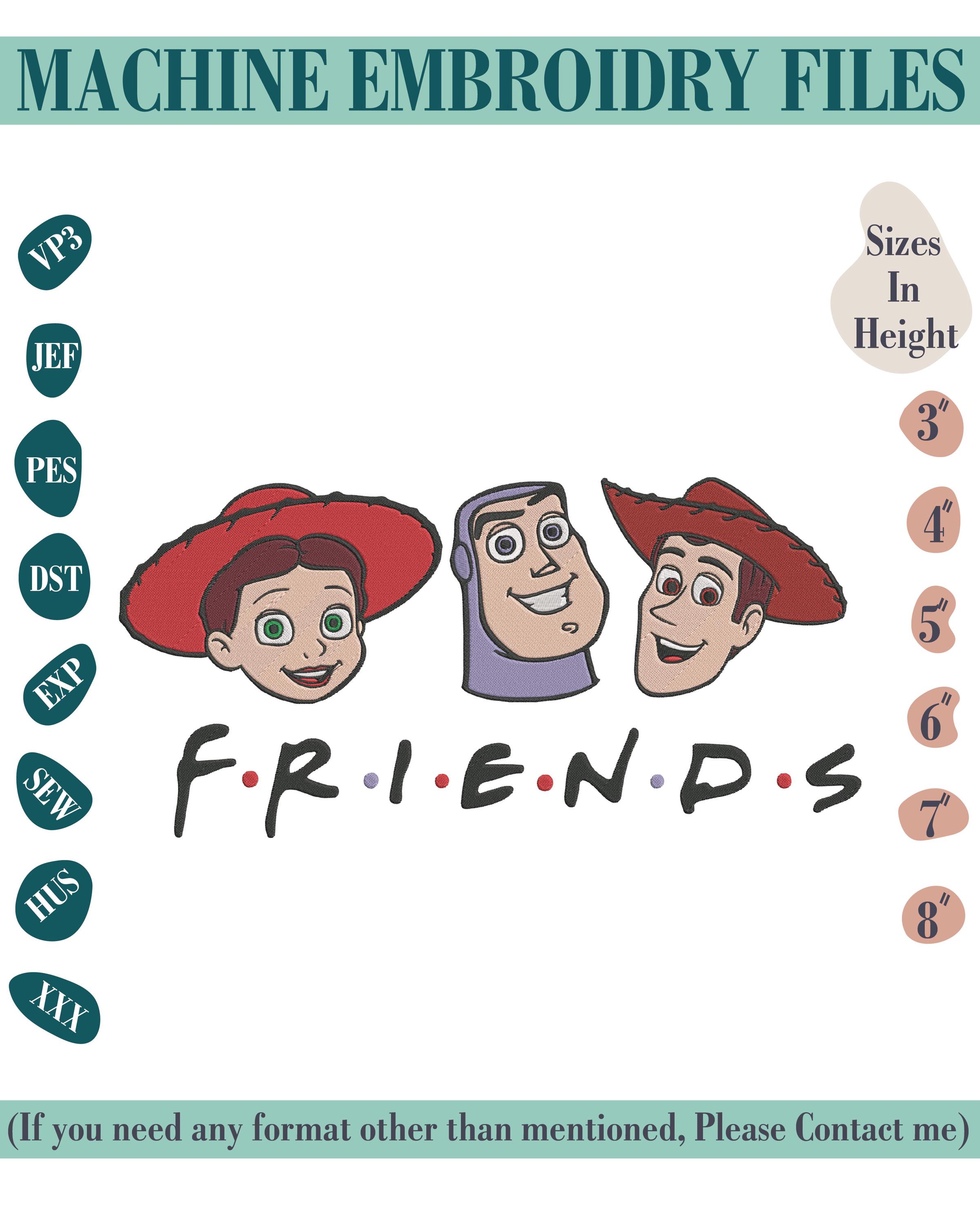 Toy Story Friends Machine Embroidery Design ,6 Sizes ,instant Download ...