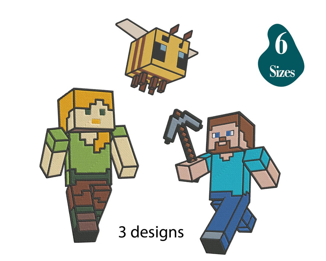 Minecraft Creeper Embroidery Design (digital File),6 Sizes, Instant ...
