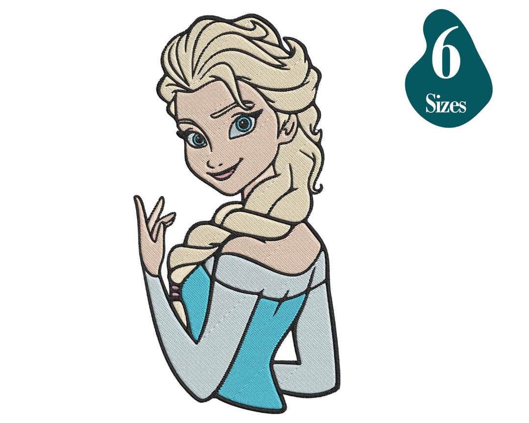 Princess Elsa, Frozen Inspired. Machine Embroidery Design File. Install ...