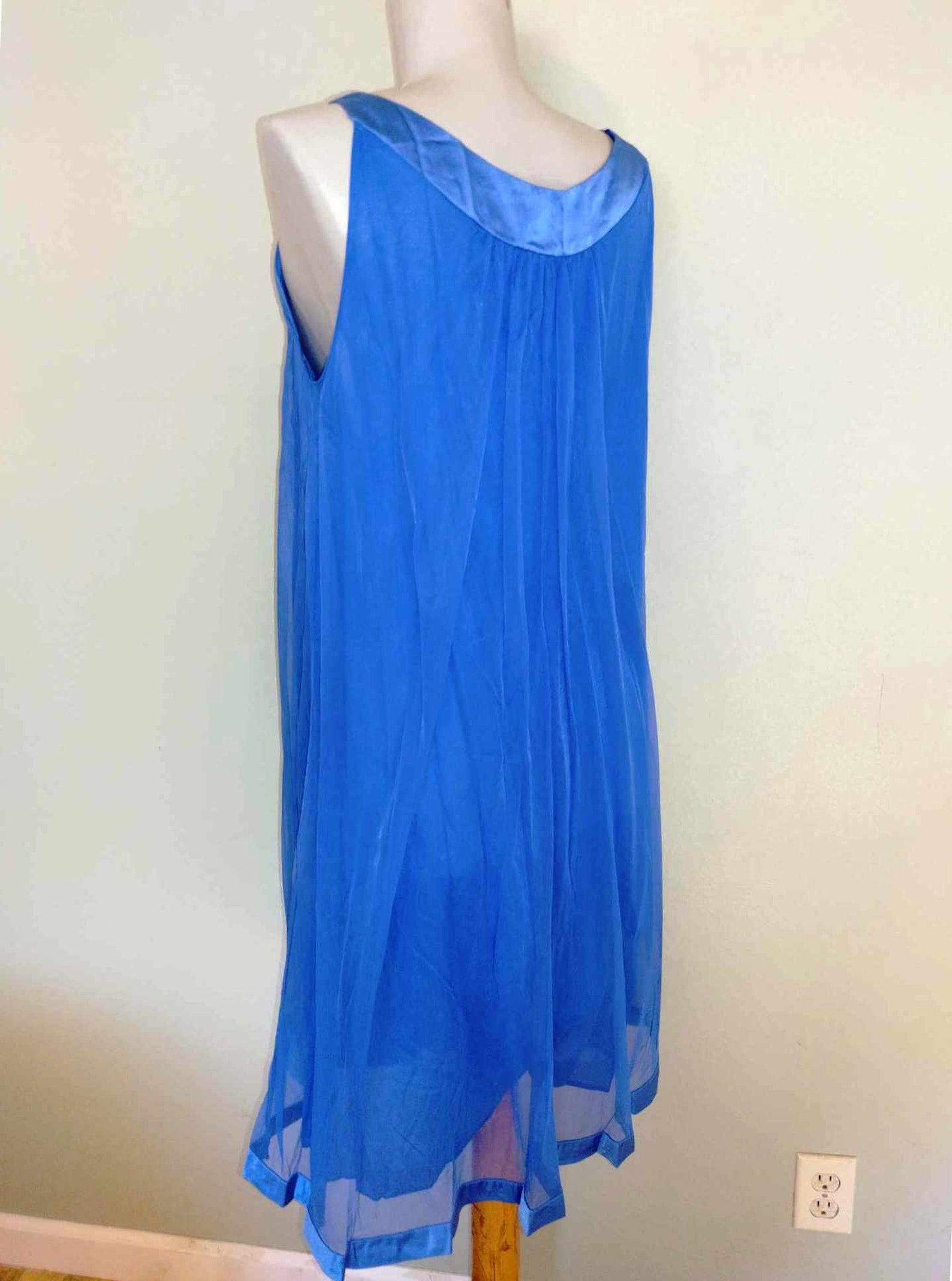 Vintage Peignoir Set Royal Blue Nightgown & Robe Set Gossard Artemis ...
