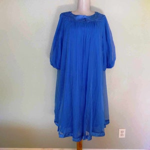 Vintage Peignoir Set Royal Blue Nightgown & Robe Set Gossard Artemis ...