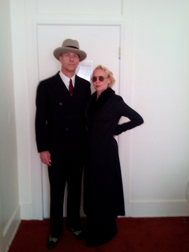 1930's Reproduction Trouser Jacket Set Black INDICATIONS Wide Leg ...