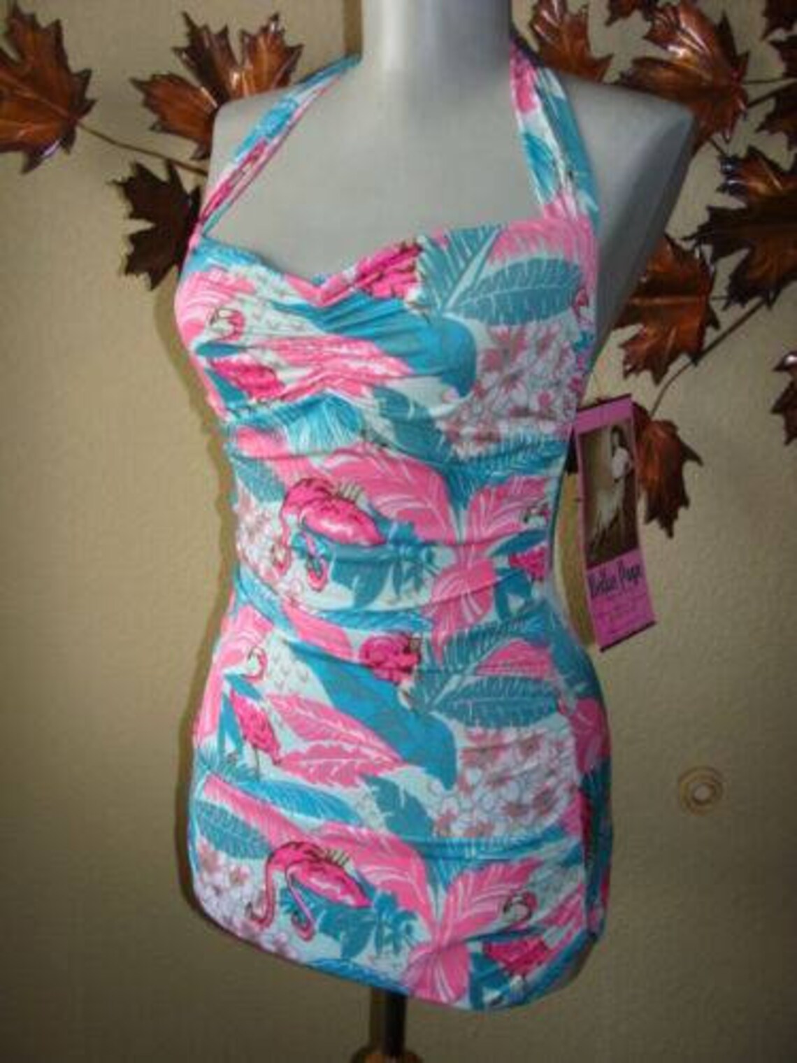 Sample Tie Cropped Top Small Cover up Bolero USA Sea Foam Foliage Pink ...