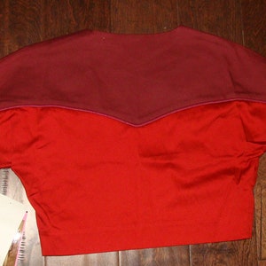 Western Bolero Sample Coat USA Made Burnt Red Tattoo Horseshoe & Star ...