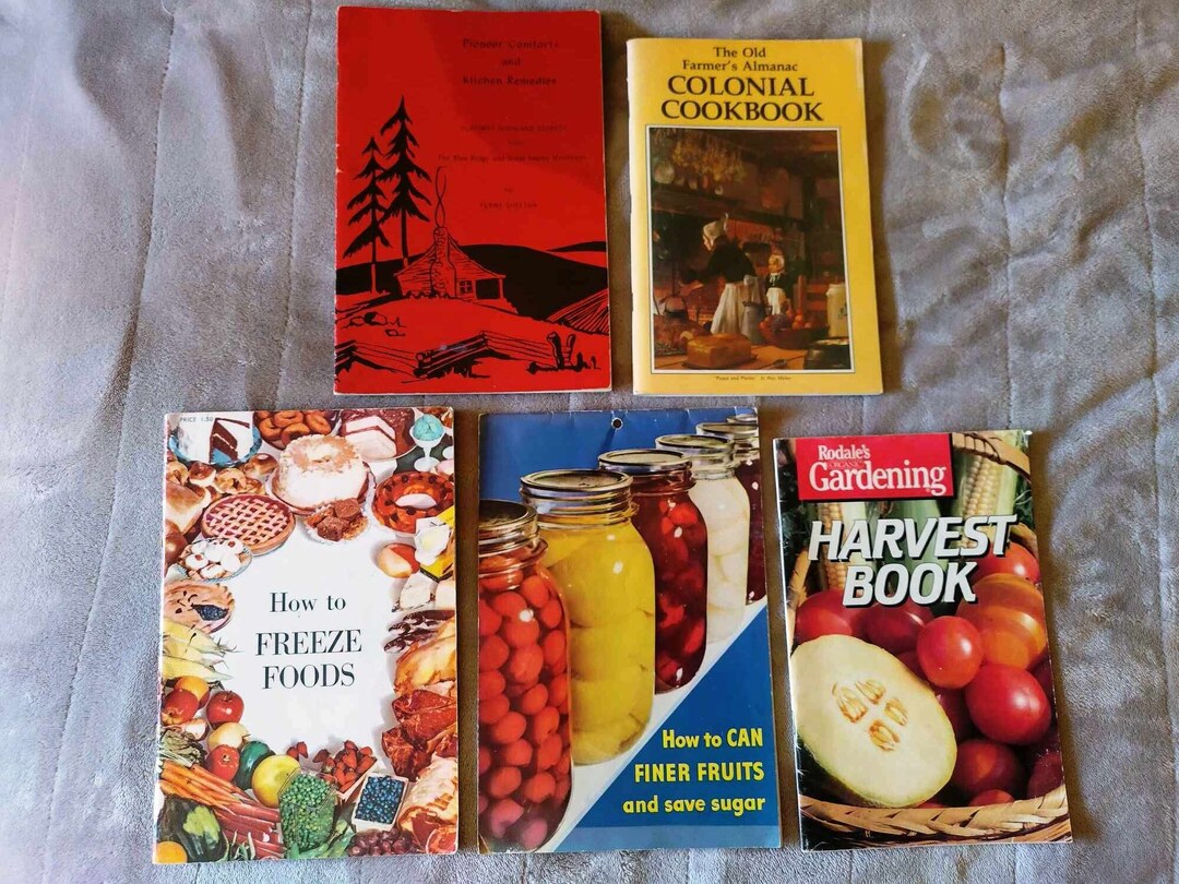 2 Vintage Cookbooks Pioneer Comforts & Remedies Colonial Farmers ...