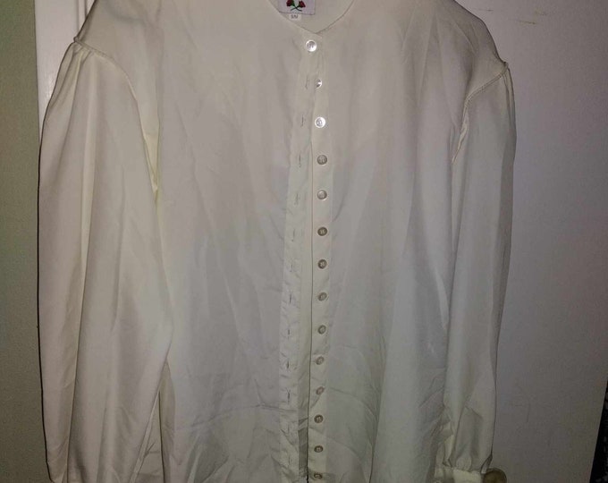Reproduction Garibaldi Blouse 1861 Civil War Era off White S to M ...