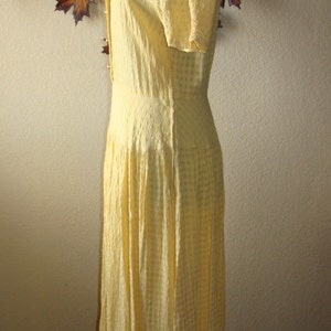 Vintage Mid Century Sheer Window Pane Yellow Sears Sucker Pucker Ladies ...