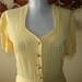 Vintage Mid Century Sheer Window Pane Yellow Sears Sucker Pucker Ladies ...