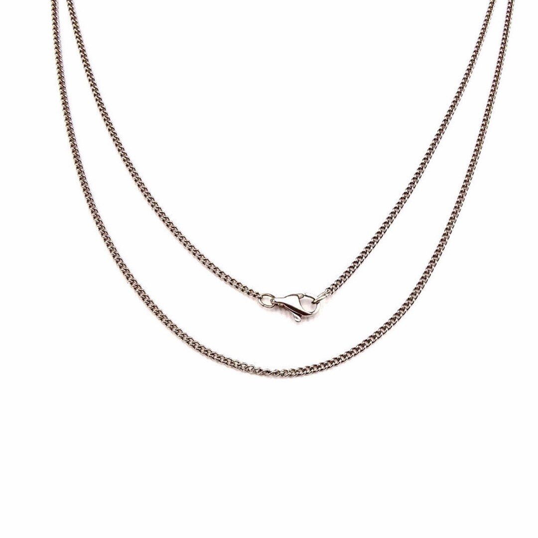 Titanium Necklace, Pure Titanium Chain Necklace for Sensitive Skin ...