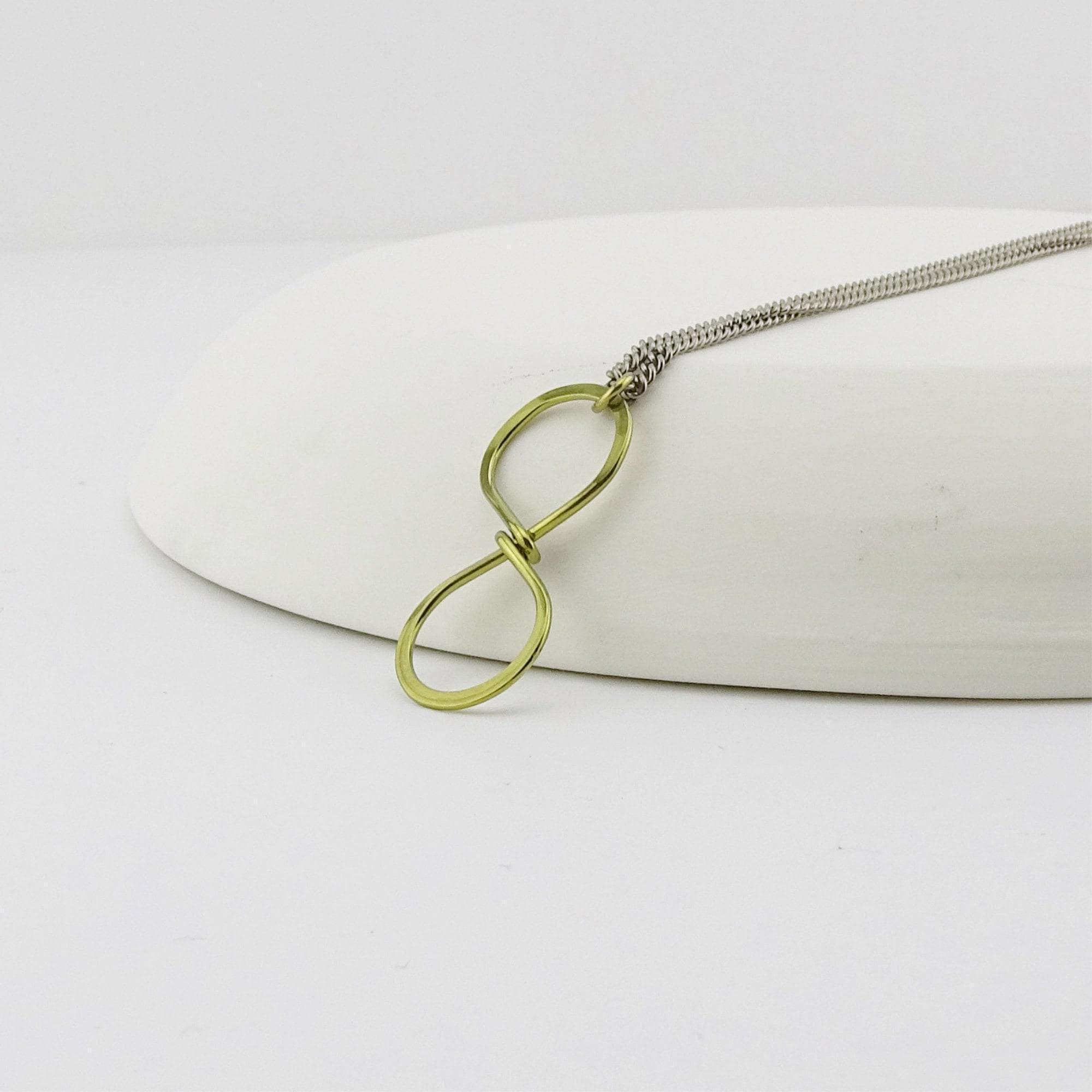 Gold Infinity Titanium Necklace, Yellow Gold Niobium Eternity Symbol ...