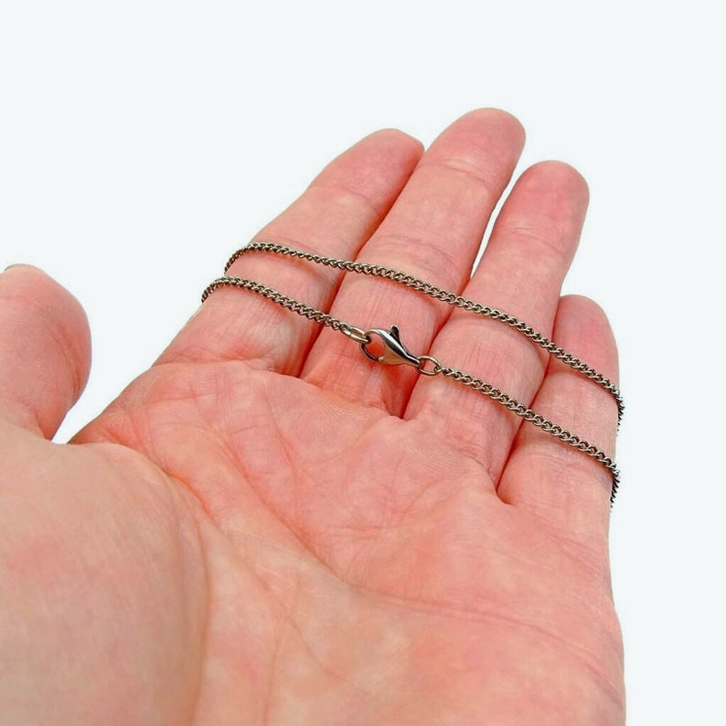 Titanium Necklace Pure Titanium Chain Necklace for Sensitive - Etsy Titanium Necklace Pure Titanium Chain Necklace for Sensitive - Etsy