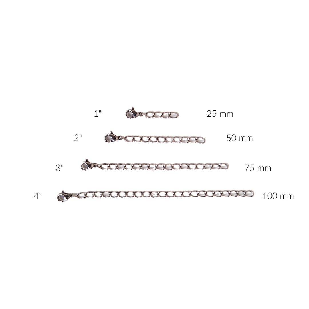 Titanium Necklace Extender, Pure Titanium Chain Extension, 1",2",3" or ...