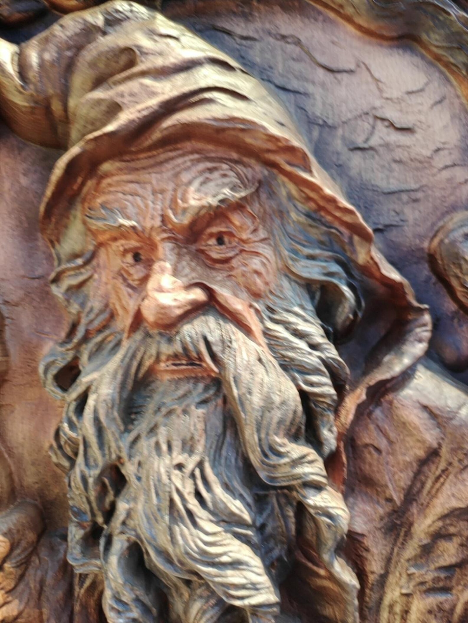 Woodcarving: Old Wizard Bas-relief, Lime Tree Art (32cm) - Etsy