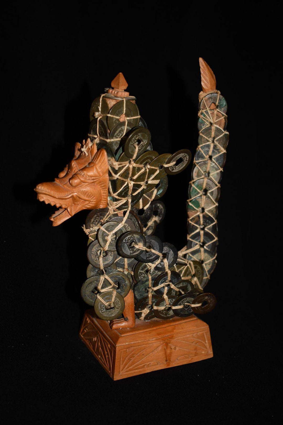 Vintage 1960's Balinese Dragon Coin Statue From Indonesia - Etsy