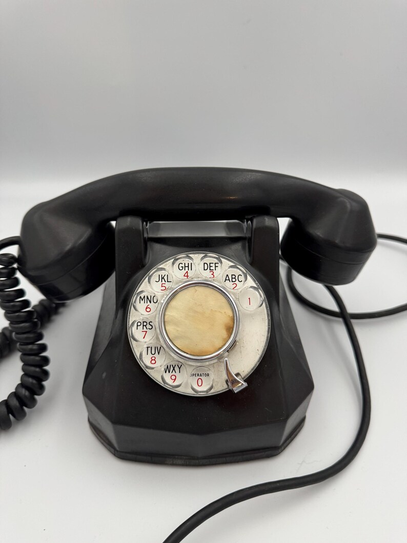 Vintage Telephone Monophone Electric Bakelite Rotary Phone * Untested ...